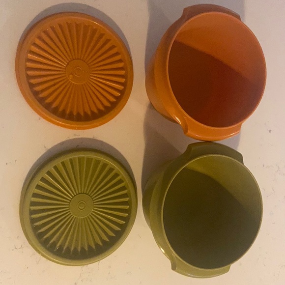 Tupperware | Storage & Organization | Vintage Olive Green And Burnt ...